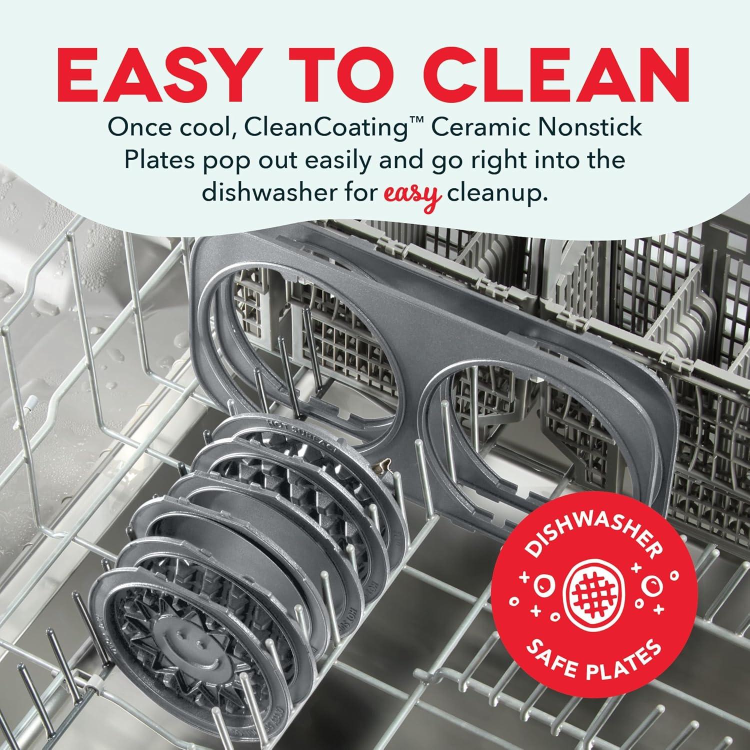 DASH MultiMaker® Double Mini Maker System (6 Plates)(Cream) - DASH