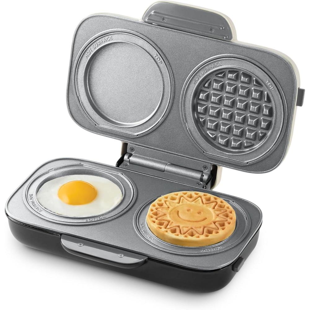 DASH MultiMaker® Double Mini Maker System (6 Plates)(Cream) - DASH